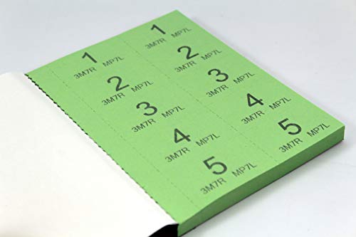 Silvine Cloakroom/Raffle Tickets, Numbered 1-500 with Security Numbering. Ref CRT5555, Single