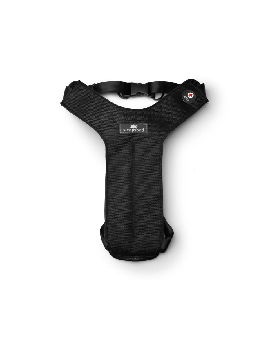 Sleepypod Clickit Sport - American Red Cross Edition Seat Belt Harness for Dogs (Jet Black, S)