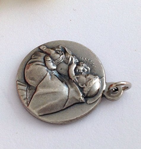 SAINT ANTHONY OF PADUA WITH JESUS CHILD OVAL SHAPE MEDAL - 100% MADE IN ITALY - THE PATRON SAINTS MEDALS (St.Anthony Round Shape)