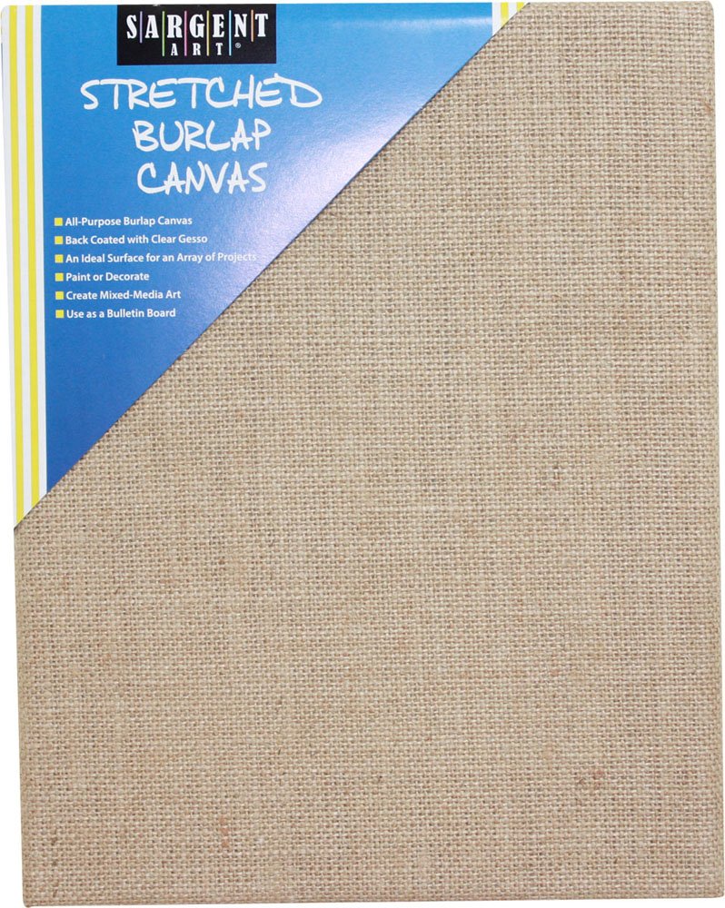 Sargent Art 90-2026 Stretched Burlap Canvas, 8 x 10, Clear,Brown