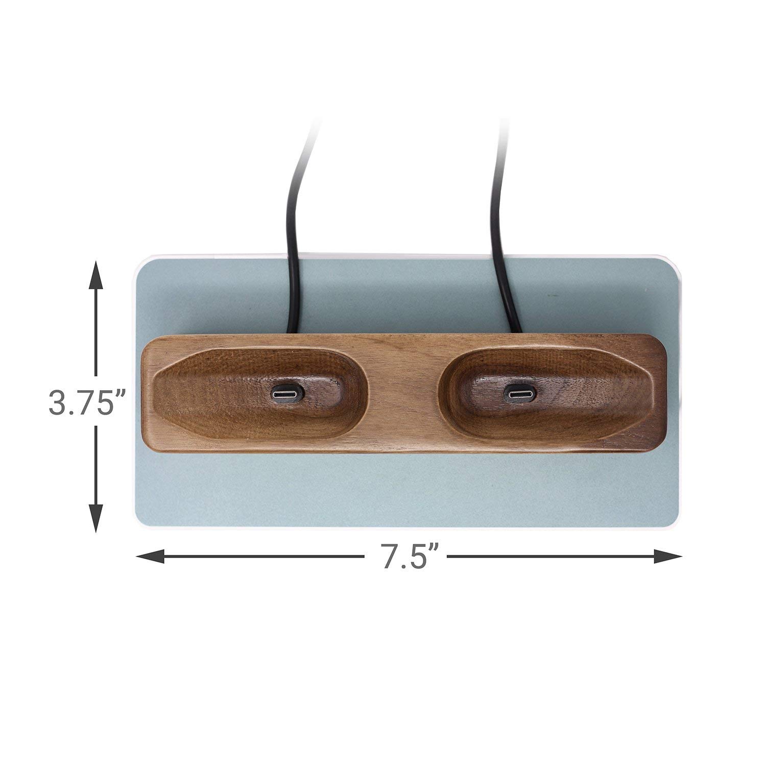 VRGE - Index Controller Dock - Premium Wood Top Storage and Charge Station for Valve Index VR Controllers
