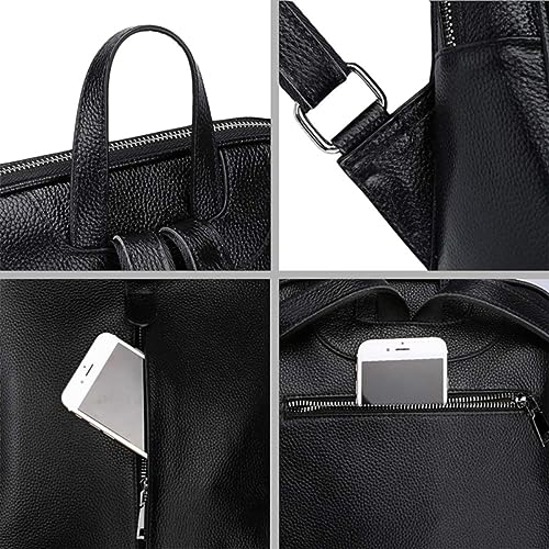 S-ZONE Women Genuine Leather Backpack Purse Travel Handbag College Medium