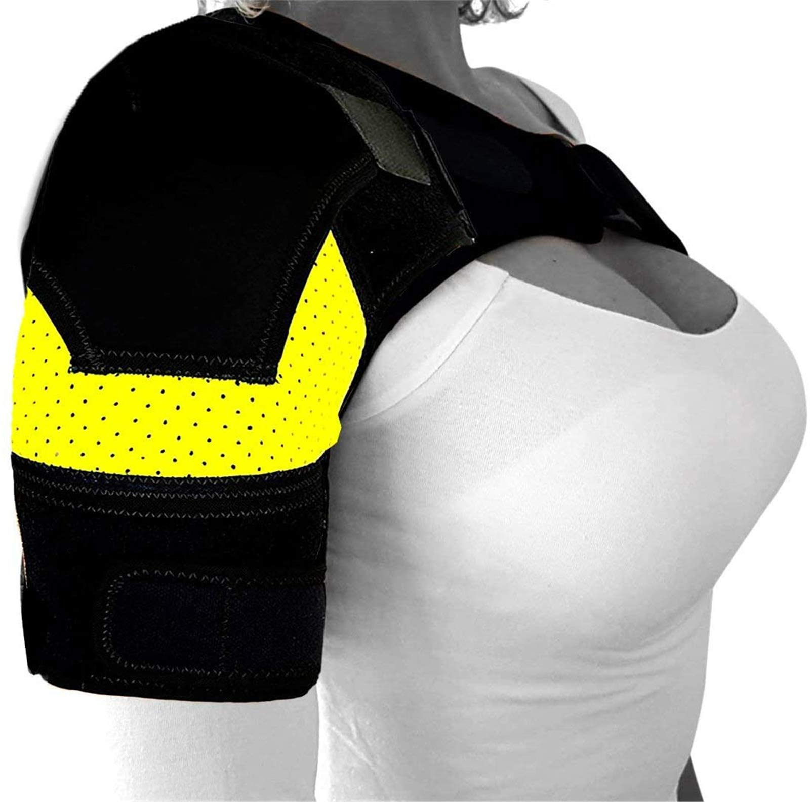 YUIJ Shoulder Brace Rotator Cuff Compression Support,Men, Women, Left, Right Arm Injury Prevention Stabilizer Sleeve Wrap,1