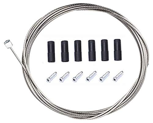 Road Mountain Bike Bicycle Cycling Shifter Cable Housing Kit Set, Package Includes: 2 x 1.8m Shift Cables, 1 x 3m Shift housing, 8 x ferrules, 8 x Cable end caps (Green)