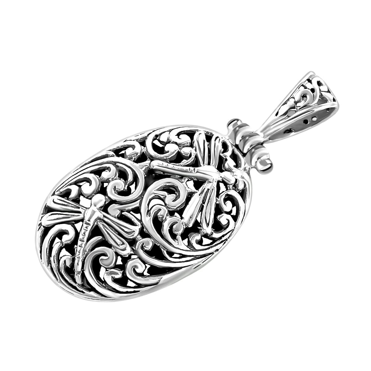 SHOP LC DELIVERING JOY BALI LEGACY Dragonfly Filigree Pendant for Women 925 Sterling Silver Men 6.8 g