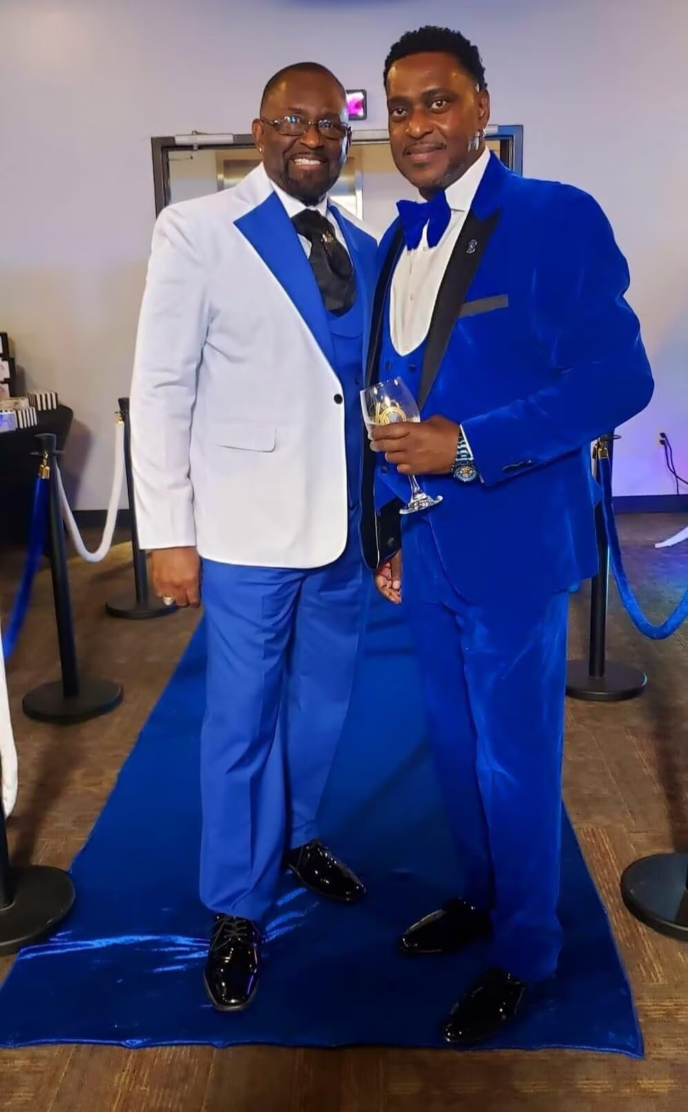 Royal Blue Tux for Men for Wedding Slim Fit 3 Piece Suit One Button Prom Suits Blazer Vest & Trousers