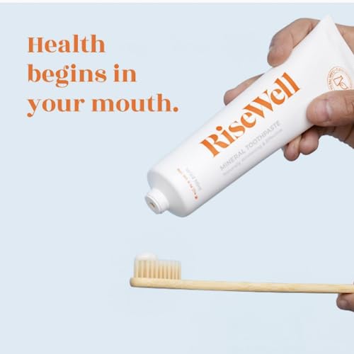 RiseWell Mineral Toothpaste - Natural Hydroxyapatite Toothpaste - Fluoride-Free, SLS-Free, Natural Remineralizing Toothpaste Without SLS - Made by Dentists Toothpaste, Wild Mint 4 Oz
