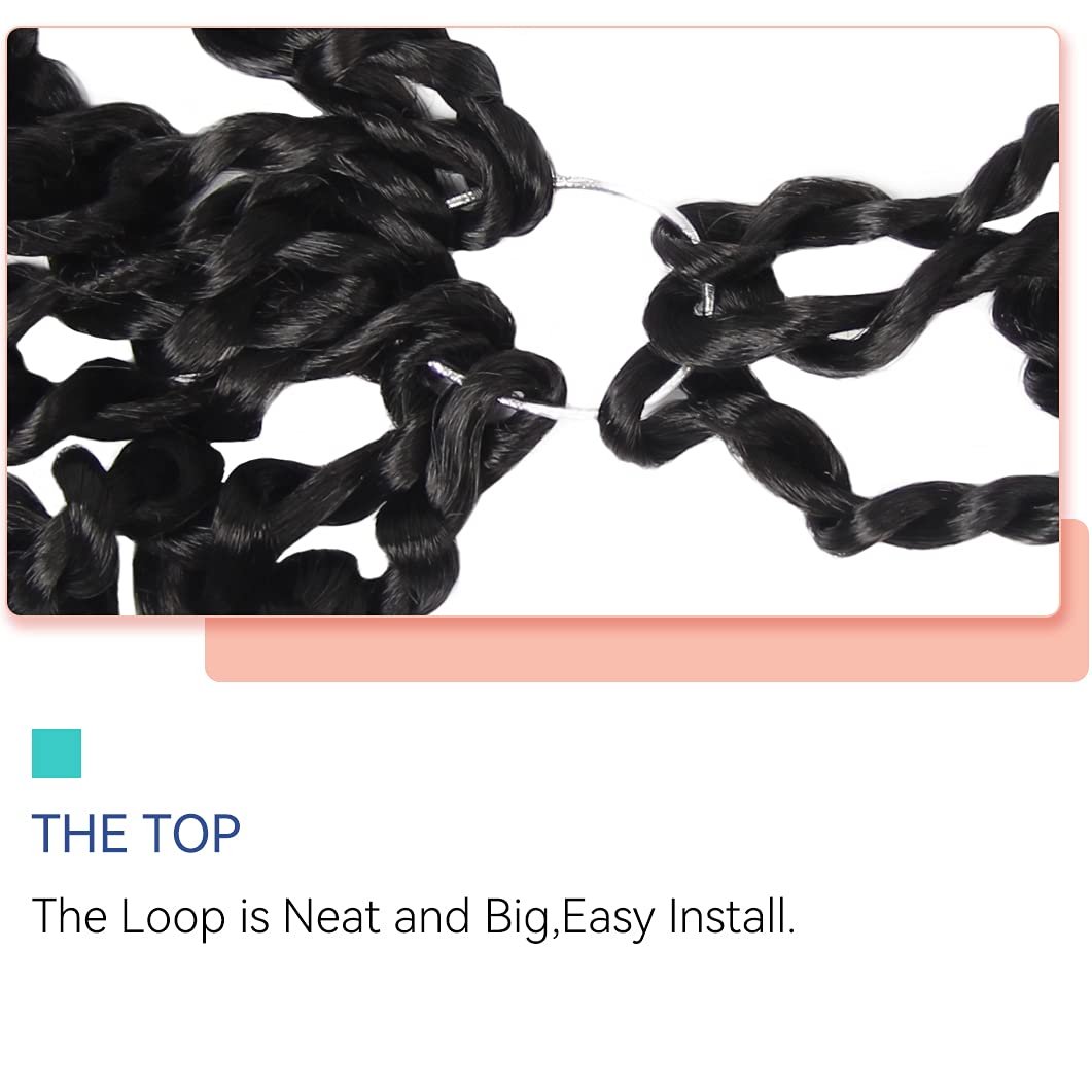 The BOHOBABE 24 Inch Kai Twists Crochet Hair 8 Packs Pre-looped Long Soft Twist With Curly End Pre-twisted Boho Style Crochet Braids(1B)