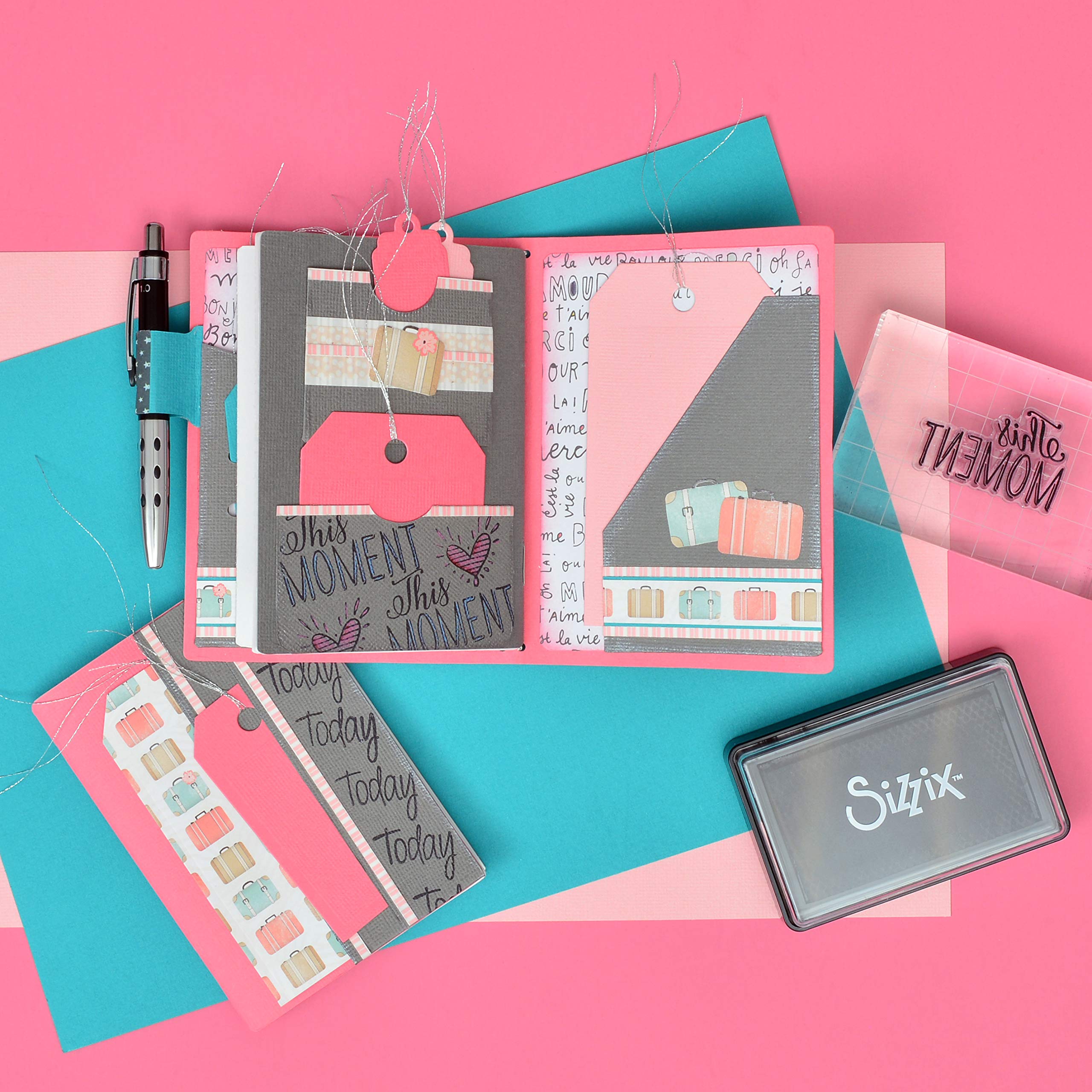 Sizzix Bigz XL Die Traveller's Notebook Cover by Katelyn Lizardi, Multicolor