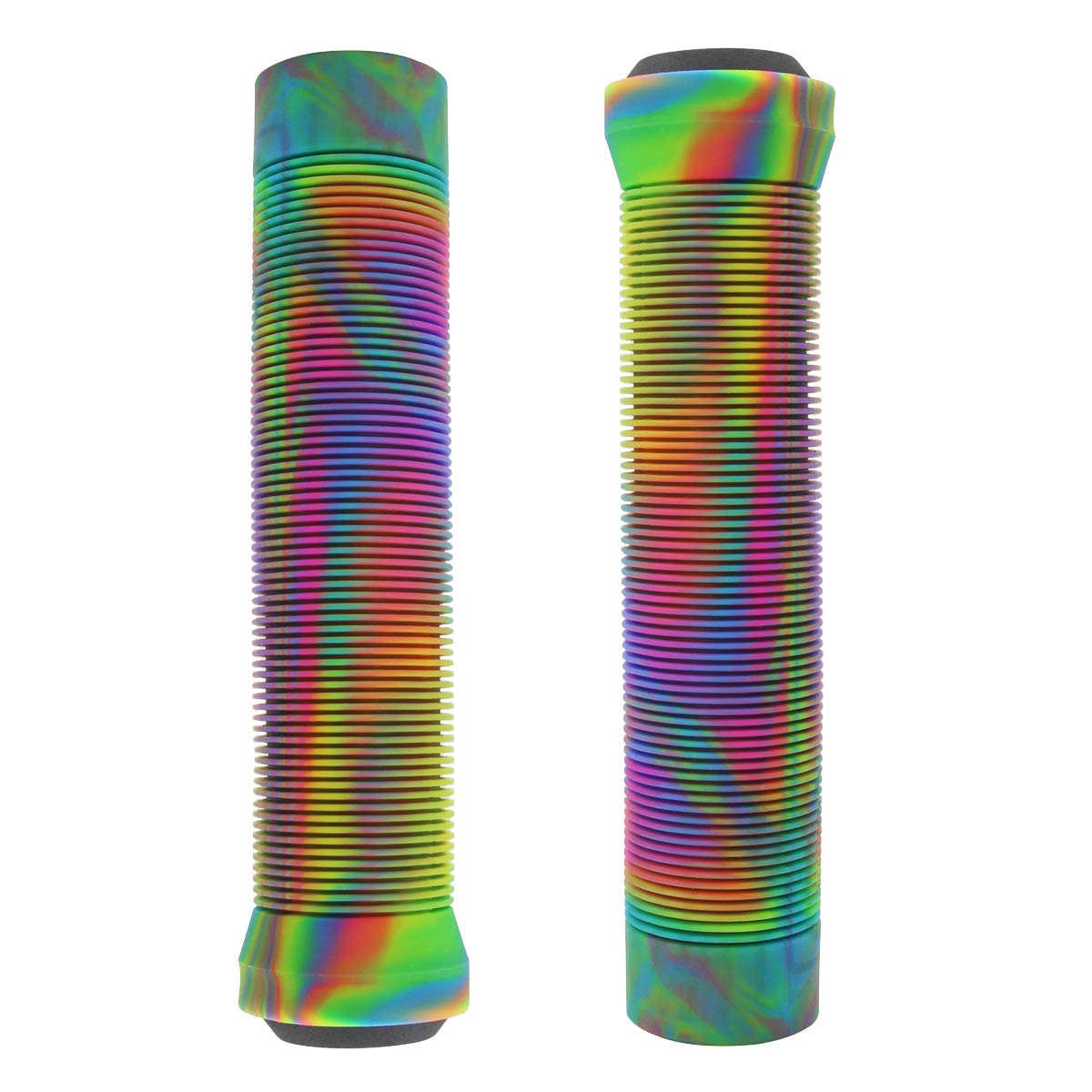 Z-FIRST Handle Bar Grips 145mm Soft Longneck Grips for Pro Stunt Scooter Bars and BMX Bikes Bars (U-Rainbow)