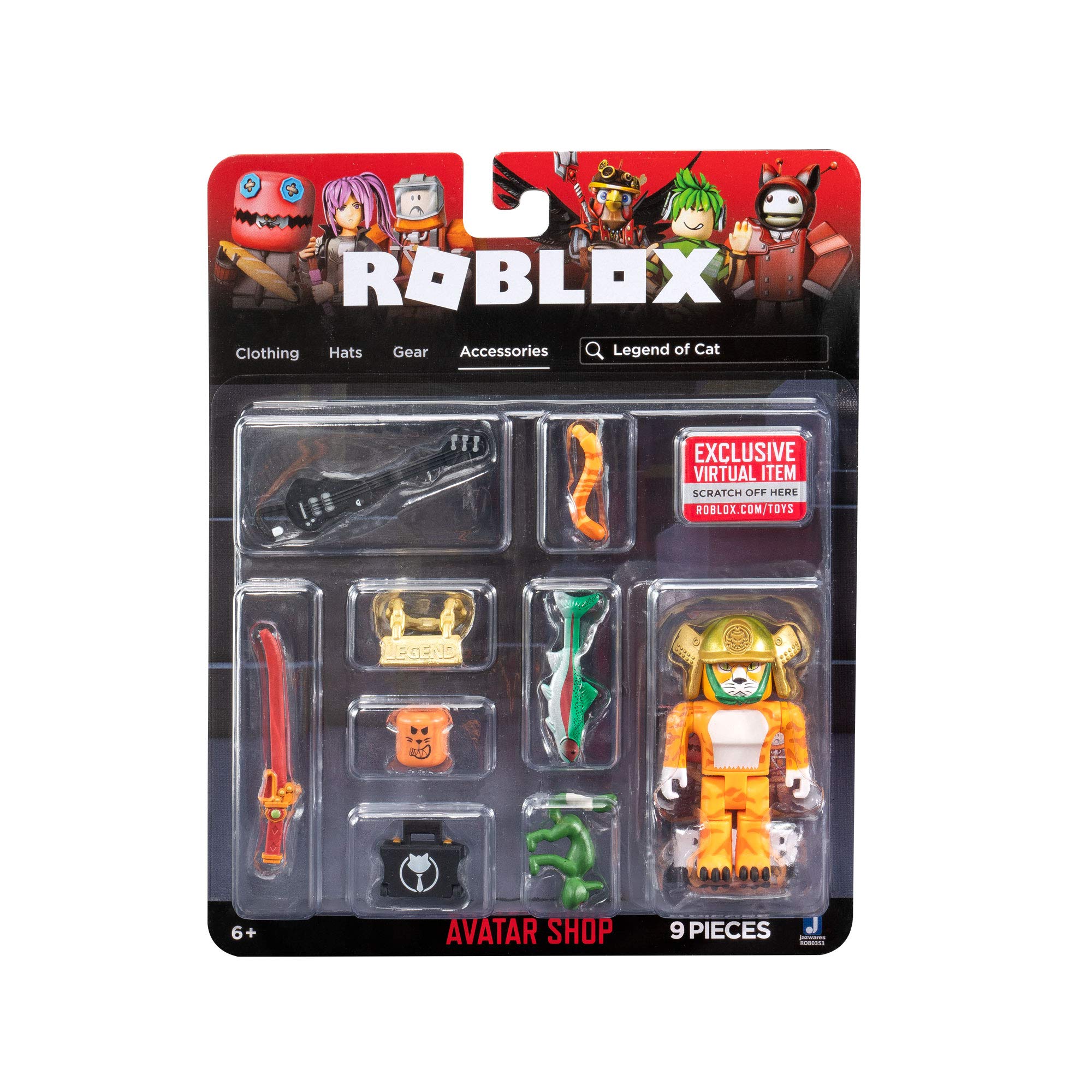 Roblox Avatar Shop Series Collection - Legend of Cat Figure Pack [Includes Exclusive Virtual Item]