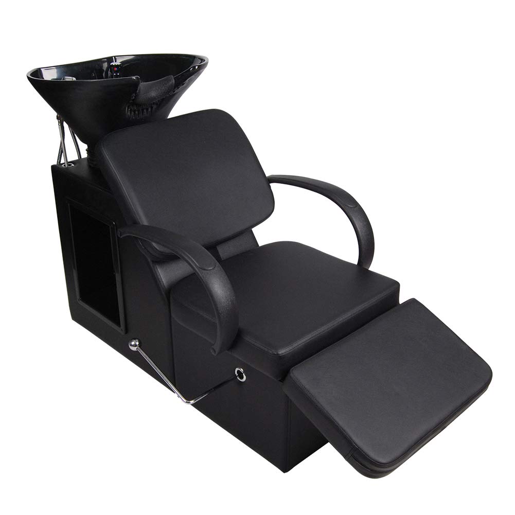 Polar Aurora Adjustable Shampoo Barber Backwash Chair Salon&Spa barber Chair ABS Plastic Bowl Sink Unit Station Beauty Spa Salon Equipment