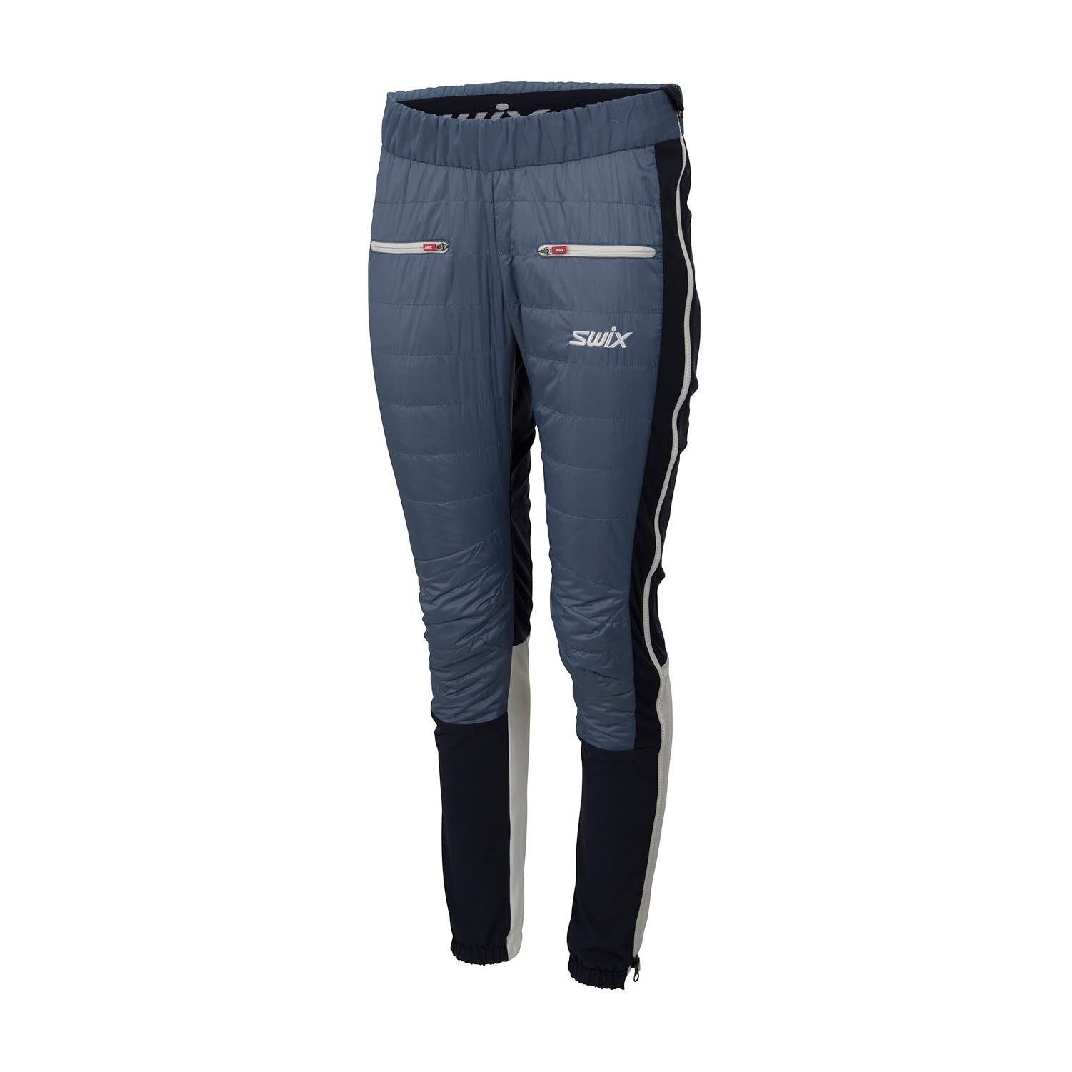 Swix Women's Horizon Ventilated Windproof Water-Resistant Insulated Winter Training Pants, Blue Sea, Large