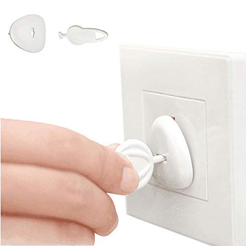 SCXCOPIDO Outlet Plug Covers Baby Proofing Electric Protector Caps Kit for Child Safety (24 Plugs + 4 Keys)