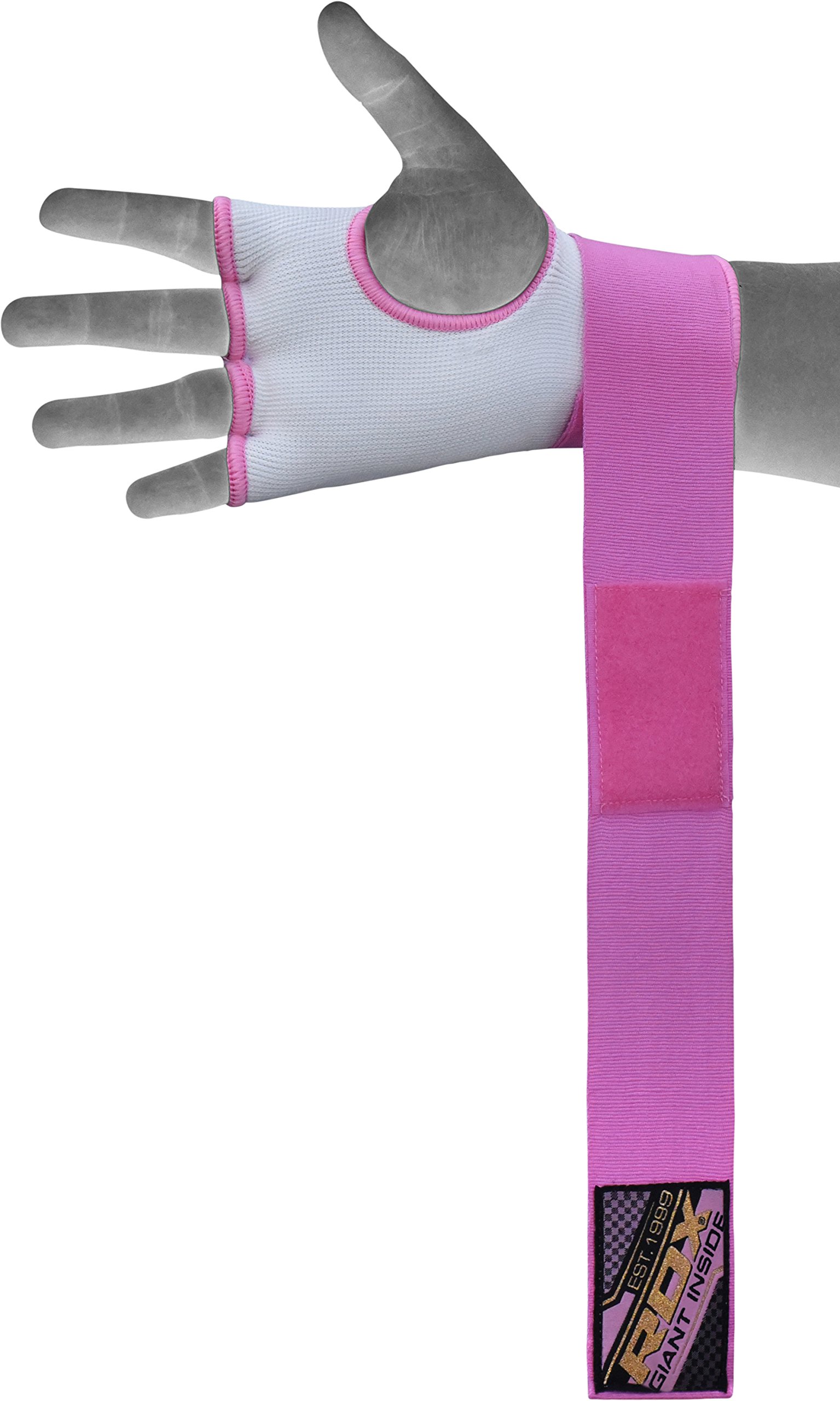 RDX Boxing Hand Wraps Women Inner Gloves, Quick 75cm Long Wrist Straps, Elasticated, Padded Fist Hand Protection, Muay Thai MMA Punching Speed Bag Training Bandages, Under Mitts Handwraps
