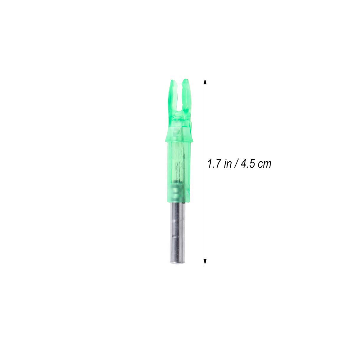 Techson 6 Pcs Lighted Arrow Nocks, Led Hunting Luminous Arrow Nocks, Tails Bow Accessories Internal Arrow End Nocks Fit for 6.2mm/0.244” Arrow Shaft (Red)