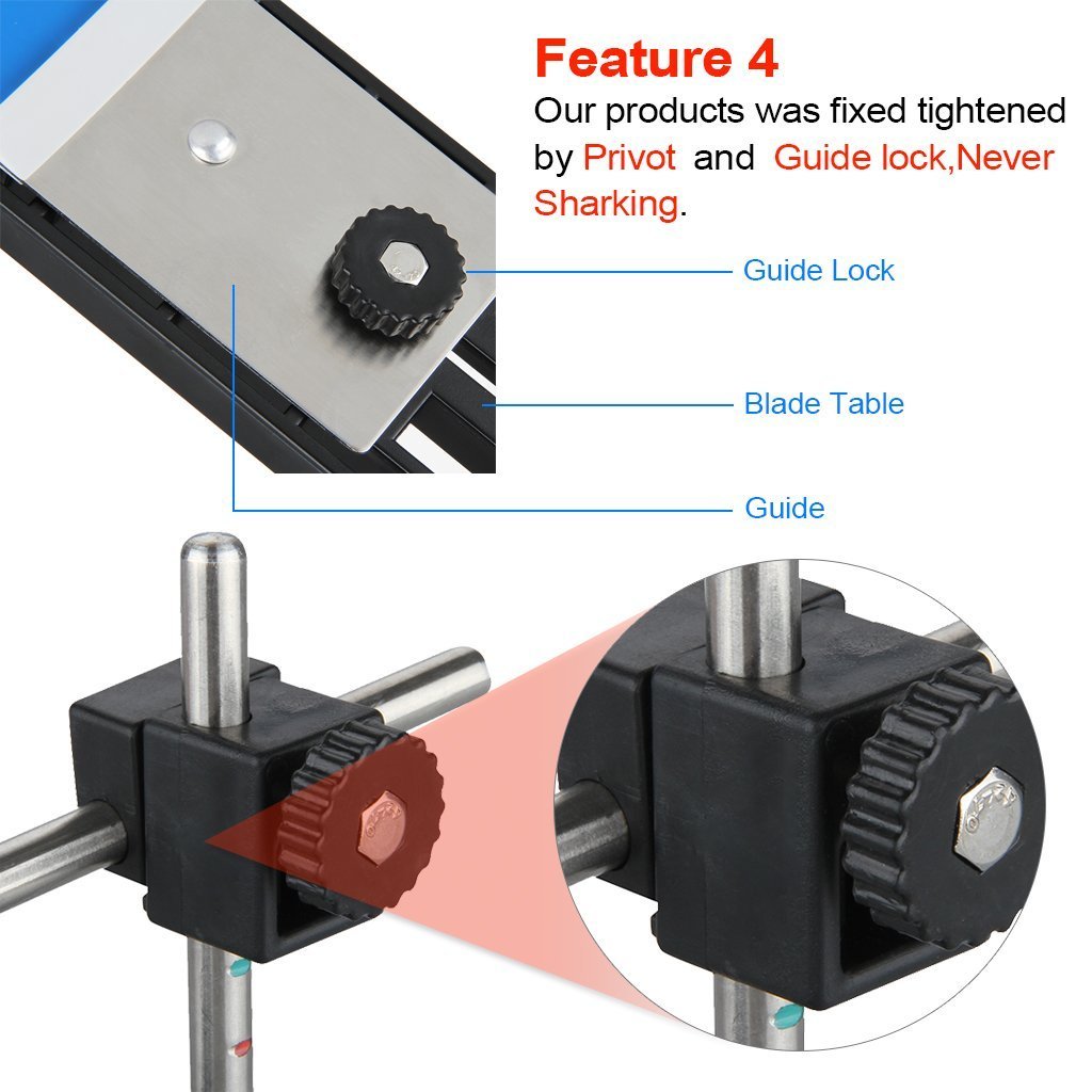 Preamer Professional Knife Sharpener System Fix-angle With 4 Stone Kitchen Sharpening