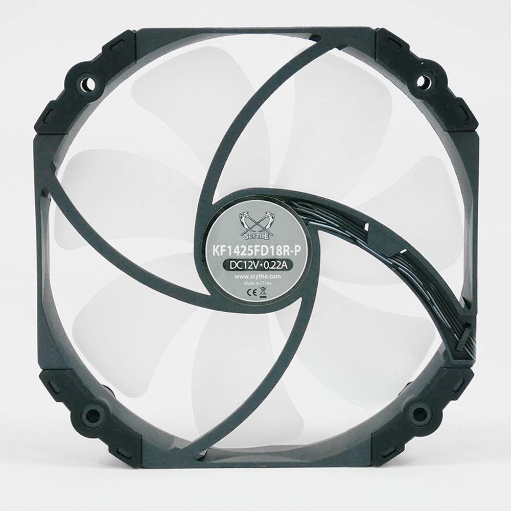 SCYTHE Kaze Flex 140mm RGB LED Fan(Round Frame), PWM 300-1800RPM, No Controller Included, Single Pack