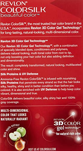 Revlon ColorSilk Haircolor, Dark Auburn, 4.40 Total Ounces (Pack of 3)