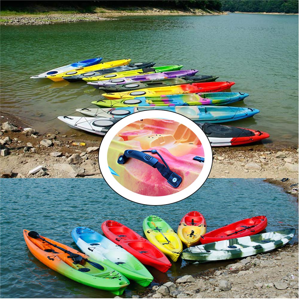 Wang-Data 4 Pcs Side Flush Mount Carry Handle Kayak Canoe Fishing Boat Handles with Screws
