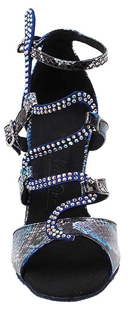 Women's Ballroom Dance Shoes Tango Wedding Salsa Dance Shoes Blue Snake Sera7017EB Comfortable - Very Fine 2.5" Heel 5 M US [Bundle of 5]