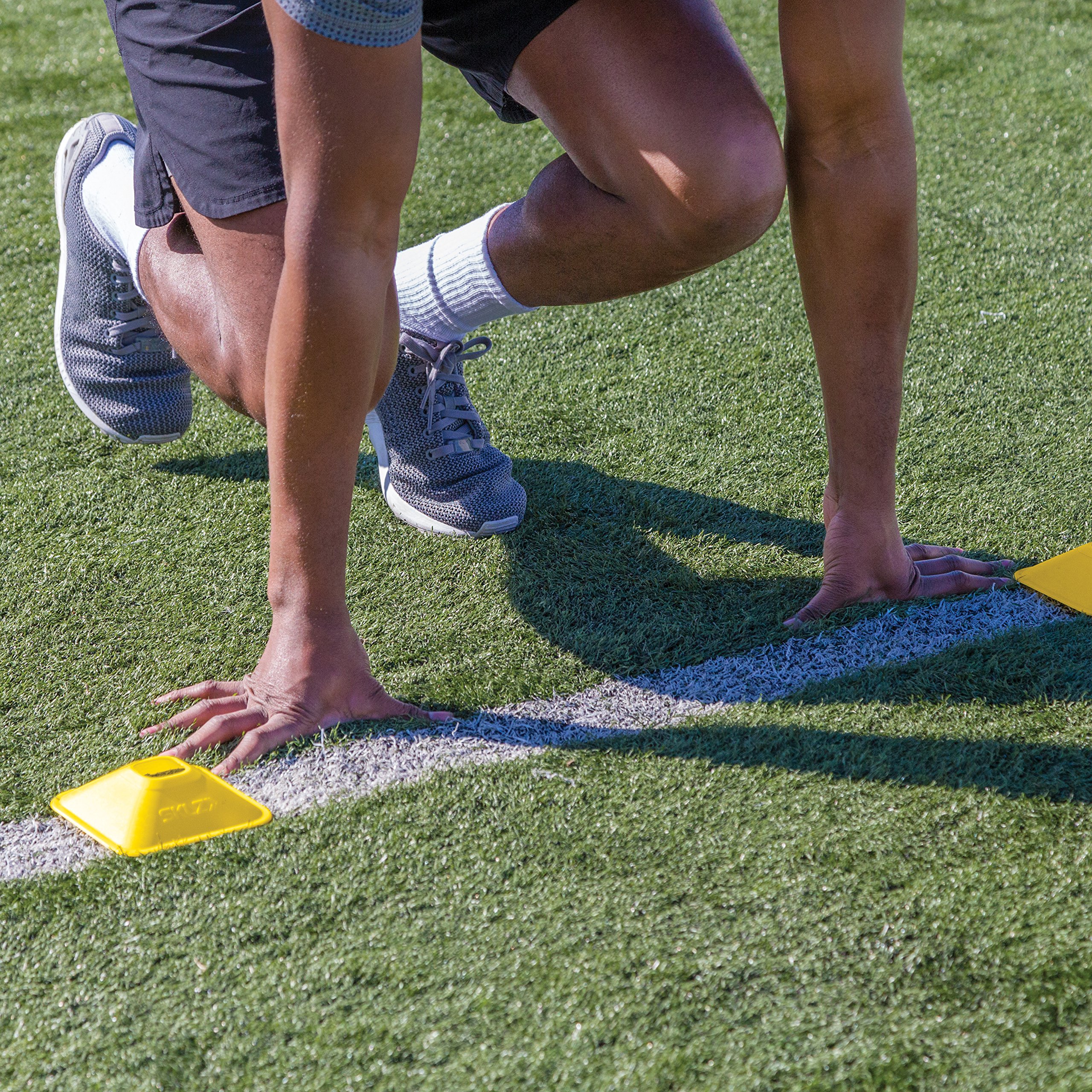 SKLZ 2-Inch Mini Cones for Agility and Plyometric Training, Set of 50, Yellow