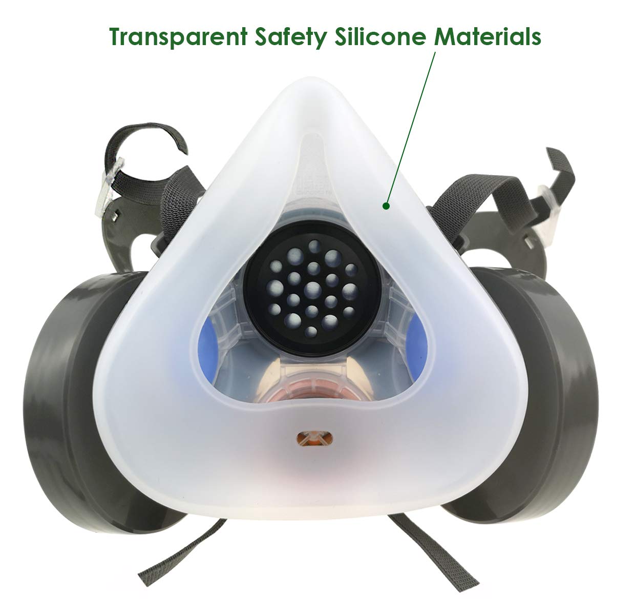SYINE Safety Mask Industrial Gas Spray Paint Dustproof Breathing Respirator Mask,Medium,1 Set