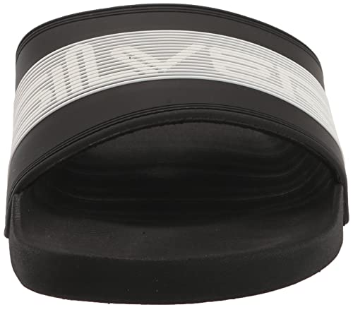 Quiksilver Men's Rivi Wordmark Slide Sandal, Black 3, 10