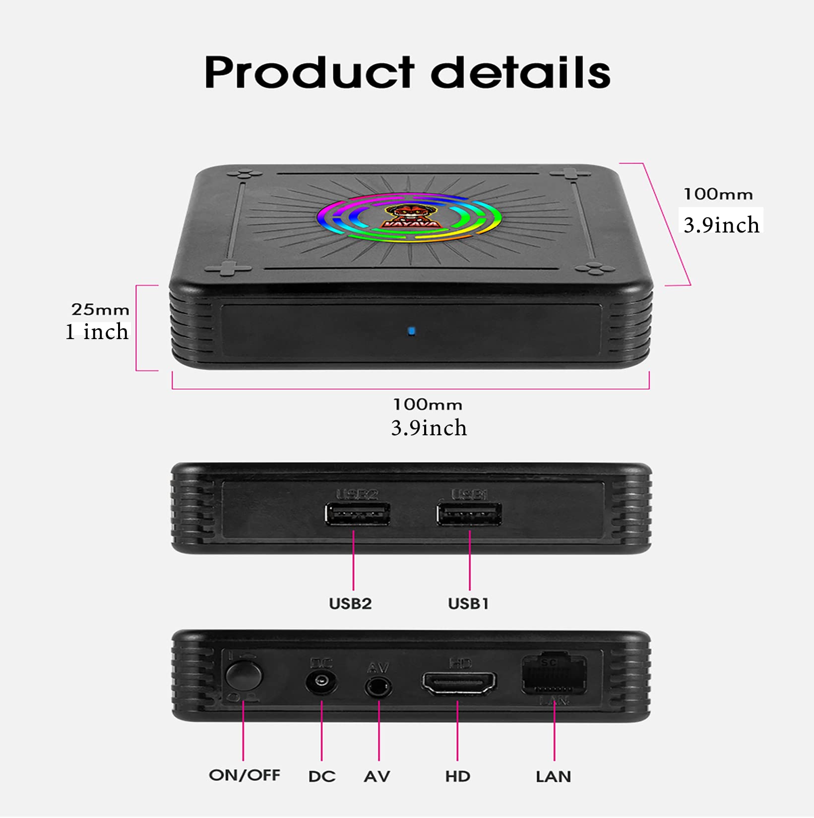 RegiisJoy 42000 in 1 Arcade Game Console 45+ Emulator Mini Game Box with Pair of 2.4G USB Wireless Controllers HDMI Output for 4K TV 64G