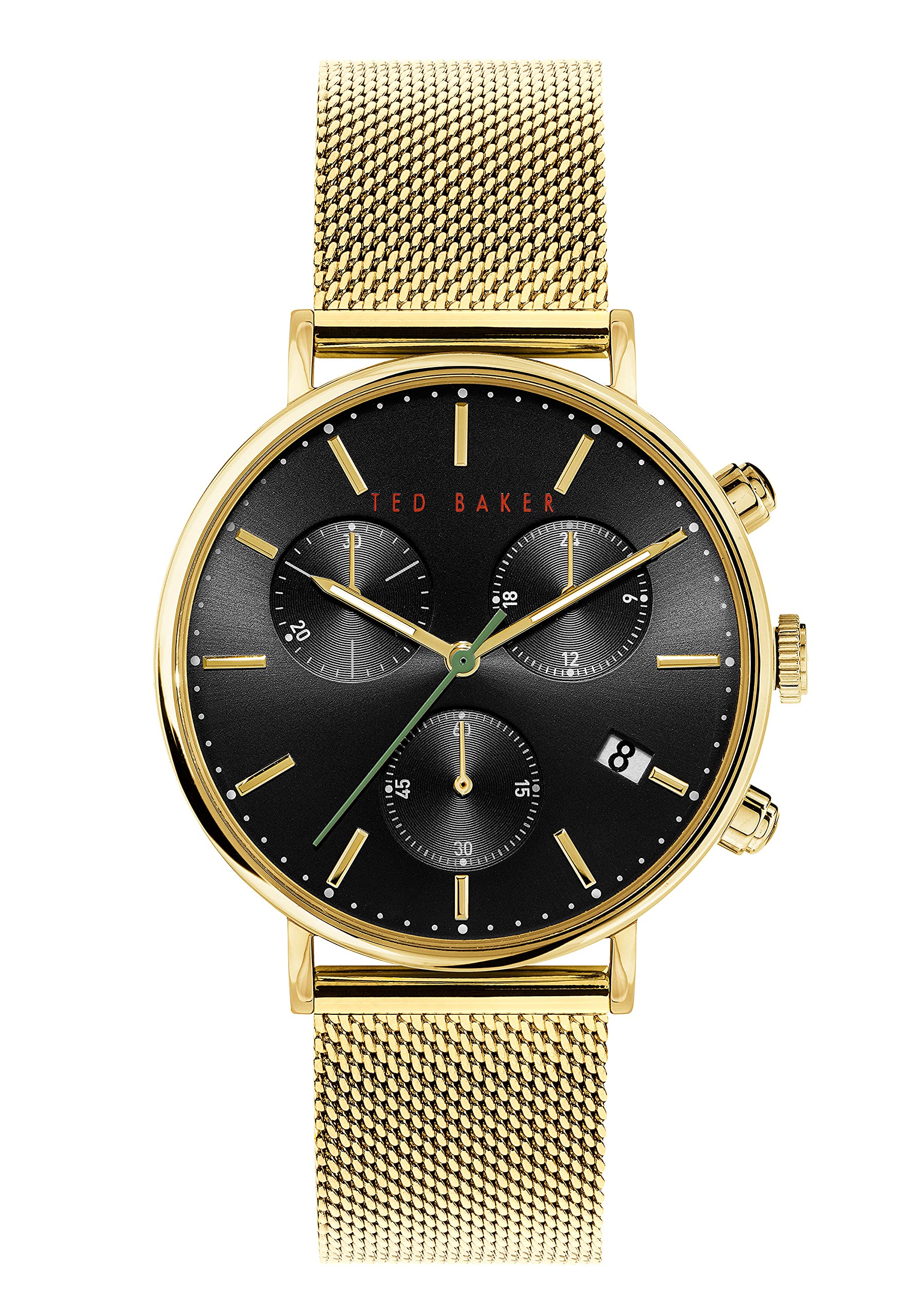 Ted Baker Mimosaa Chrono Men's Stainless Steel Yellow-Gold Mesh Band Watch (Model: BKPMMS118)