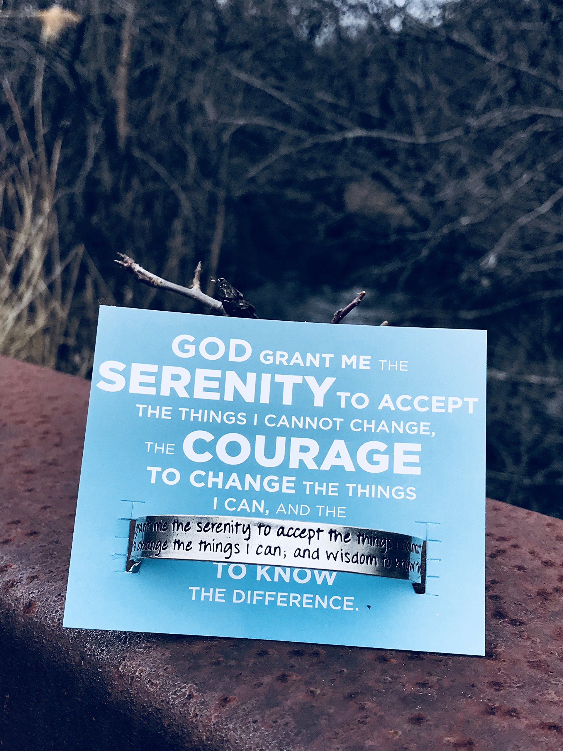 Quotable Cuffs Serenity Prayer Bracelet- Inspirational Engraved Pewter Bracelet by Whitney Howard Designs