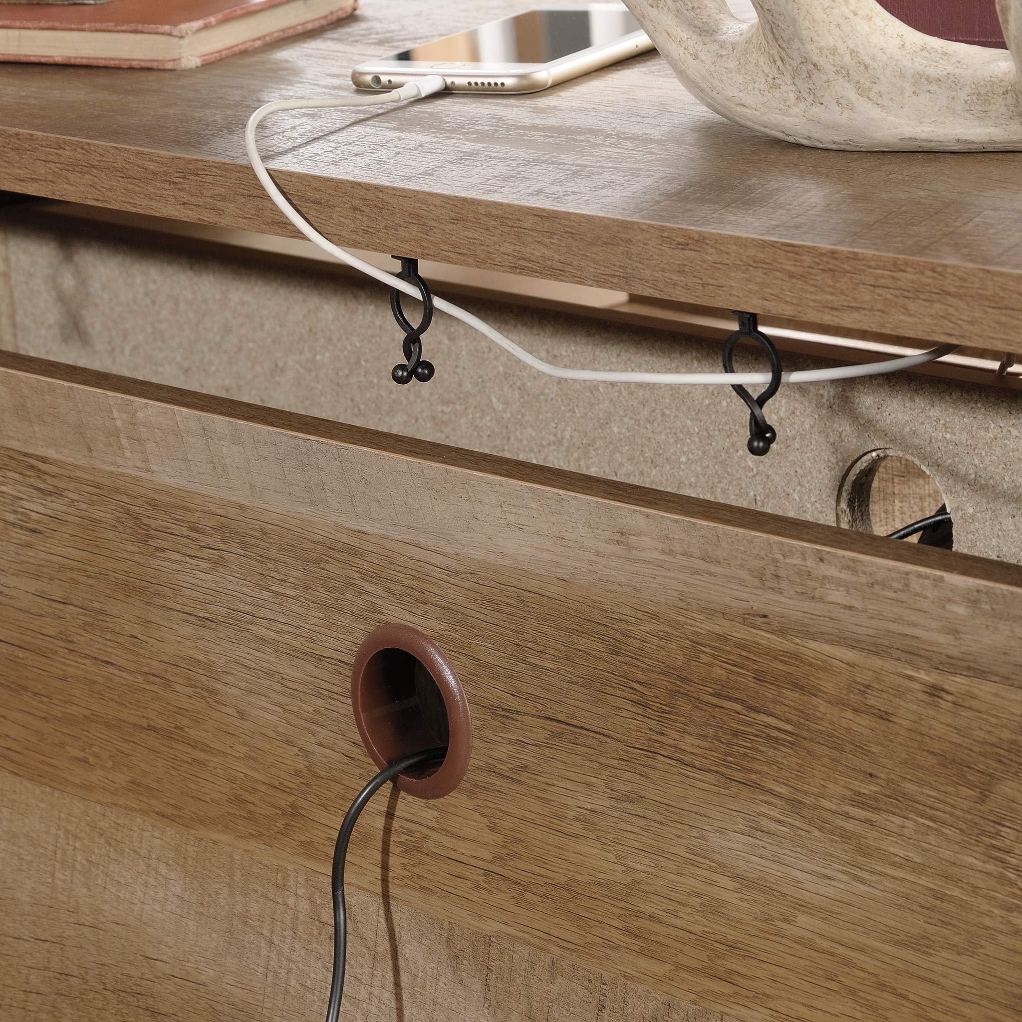 Sauder Dakota Pass Storage, L: 33.78" x W: 15.59" x H: 35.71", Craftsman Oak Finish