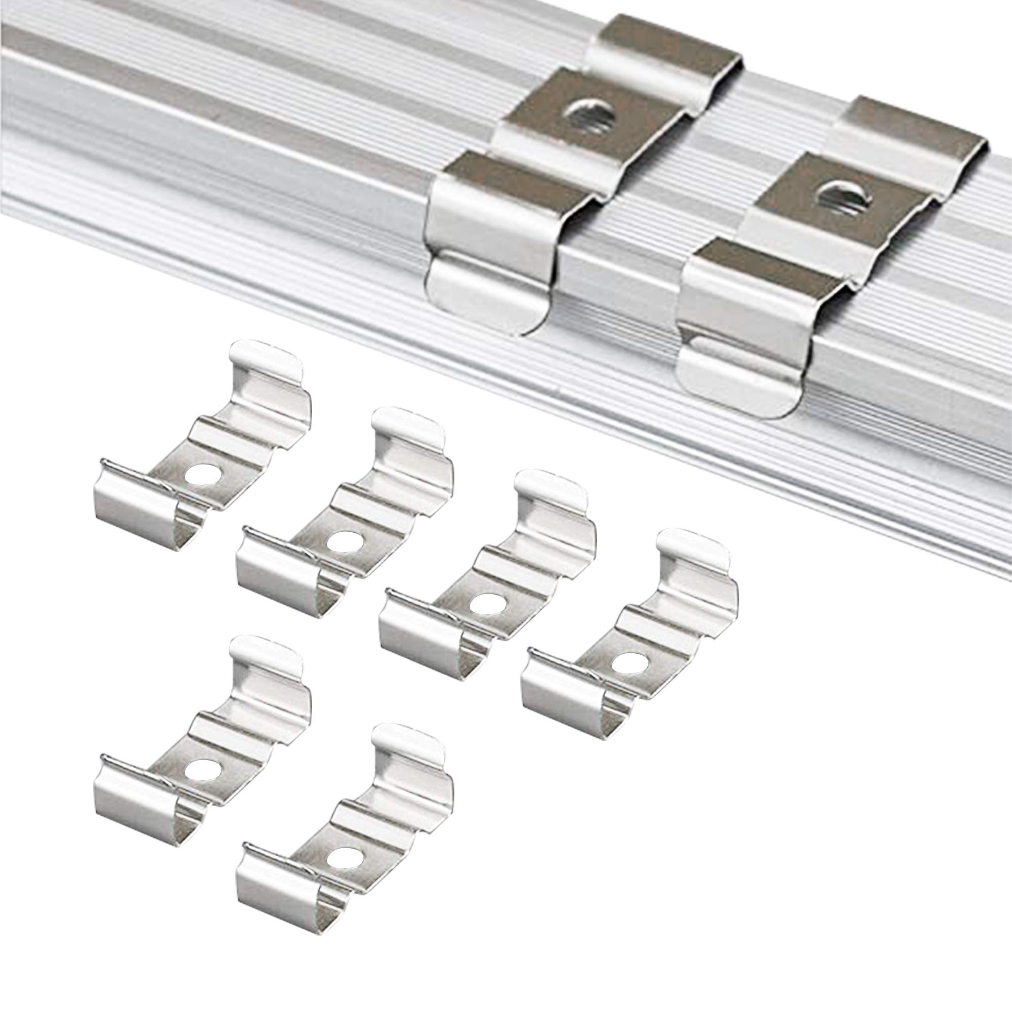 SinLoon T5 LED Light Bulbs 8 Clips Holder Bracket+3Pin 4 Connector Double End Fluorescent Coupler Plunger Lampholder for Lamp Socket Shop Light Fixture, Led Ceiling Lamp(4-Pair 20.5MM)