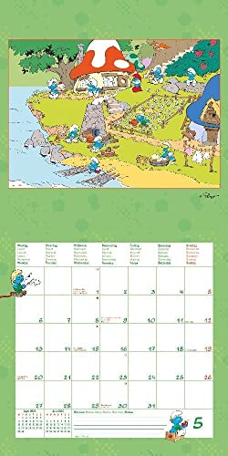 The Smurfs 2024 - Brochure Calendar 30 x 30 cm (30 x 60 cm Open) - Calendar with Space for Notes - Picture Calendar - Wall Planner - Children's Calendar