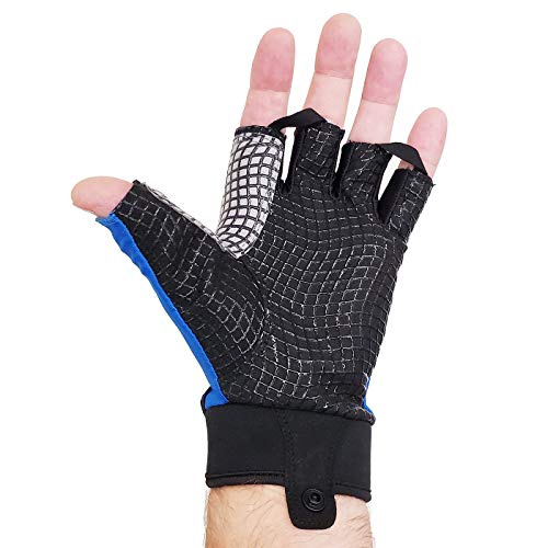 WaterLine Half Finger Paddling Gloves for Kayaks, Canoes and SUP Paddle Boards (Medium)