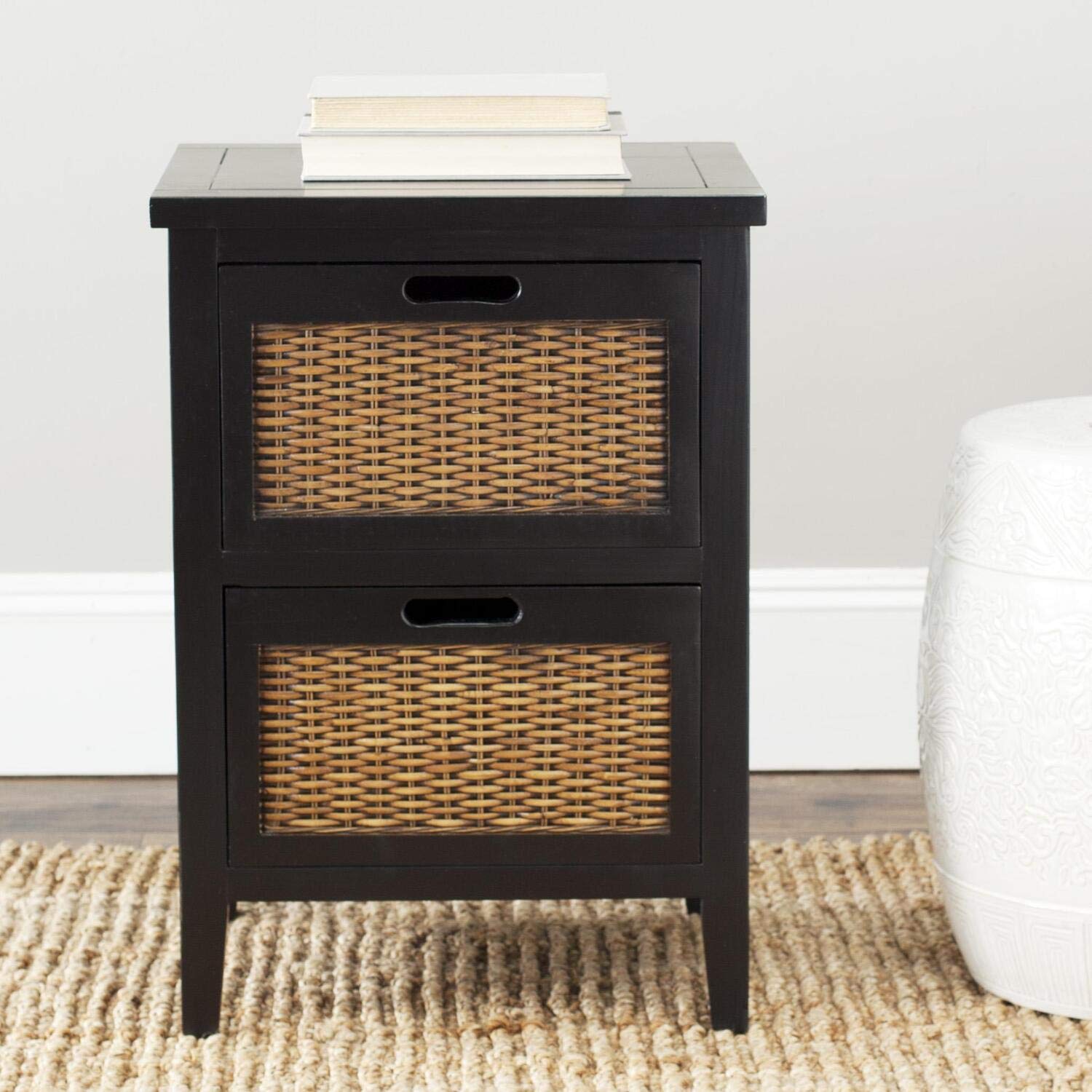 Safavieh American Homes Collection Jonah Dark Teak 2-Drawer End Table