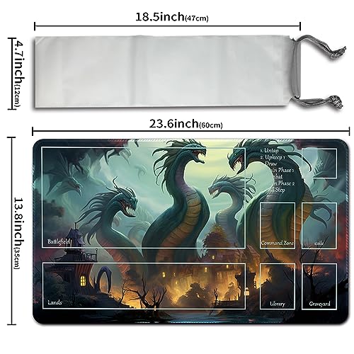Premium Gaming Mat 60x35cm TCG Compatible with OCG CCG RPG MTG Gaming Mat, Mouse Mat Table Mat (Original Game Mat)