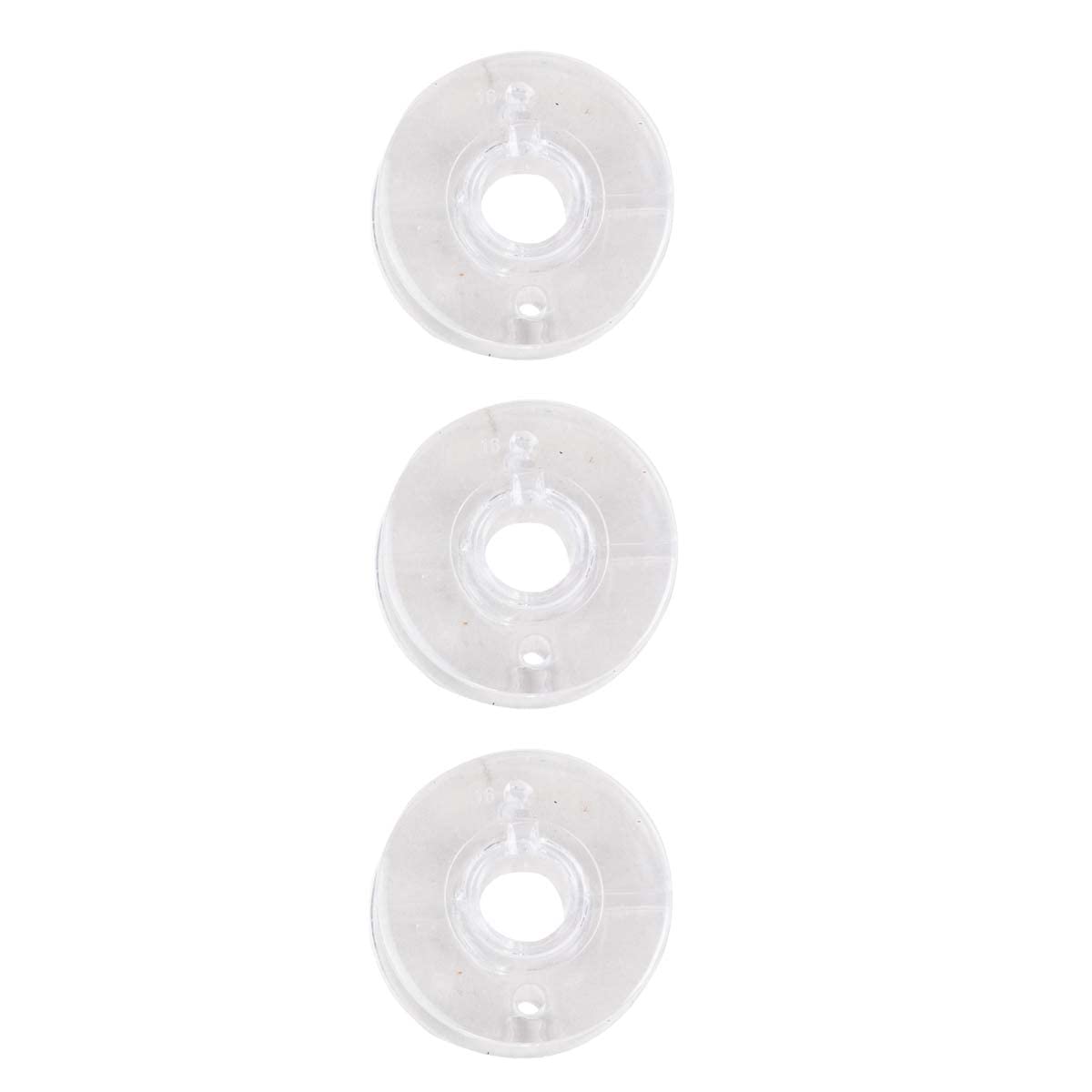SINGER 06542 Class 15J Bobbins, Transparent, 3-Count,