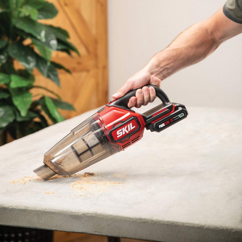 SKIL PWRCore 20V Handheld Vacuum, Includes 2.0Ah Lithium Battery and PWRJump Charger - VA593602