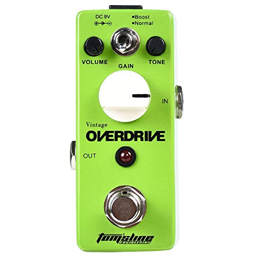 Tom'sline Overdrive Effect Pedal - Mini Guitar Vintage Overdrive 2 Modes for Electric Guitar with True Bypass (AGR-5D) …