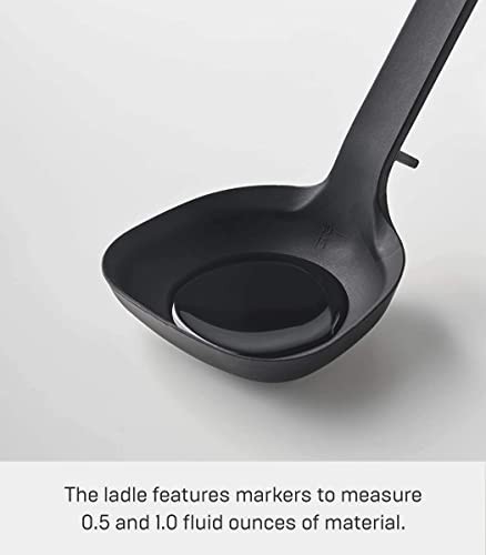 Yamazaki Home Tower Silicone Ladle - Ladle - Silicone, Black