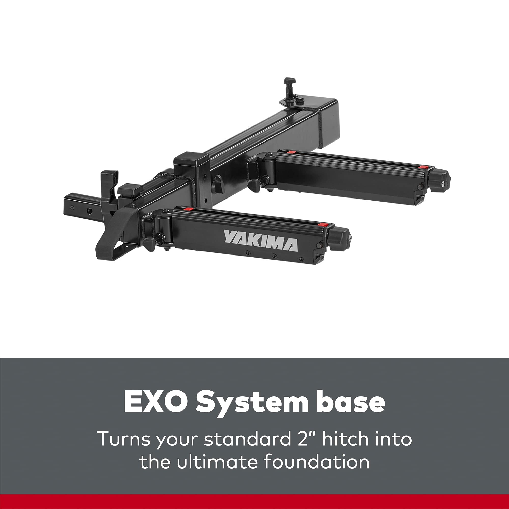 Yakima EXO SwingBase 2 Inch Hitch Swinging Base Rack Storage System with Accessory Arm, HitchLock, and 2 SKS Locks for EXO Accessories, Black