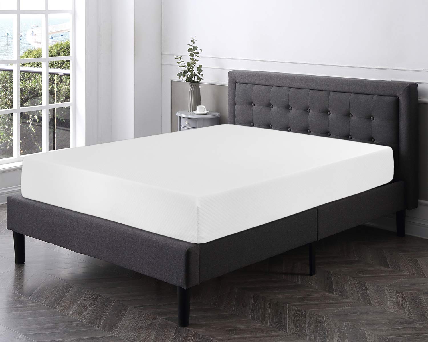 RROCOSIA 8 in Gel Memory Foam Mattress King Size for Cool Sleep & Pressure Relief, Medium Firm Mattresses CertiPUR-US Certified -Bed-in-a-Box,Queen