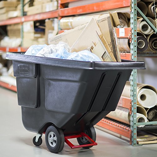 Rubbermaid Commercial Products Forkliftable Polyethylene Dump Truck, 450-Pound Capacity, Black