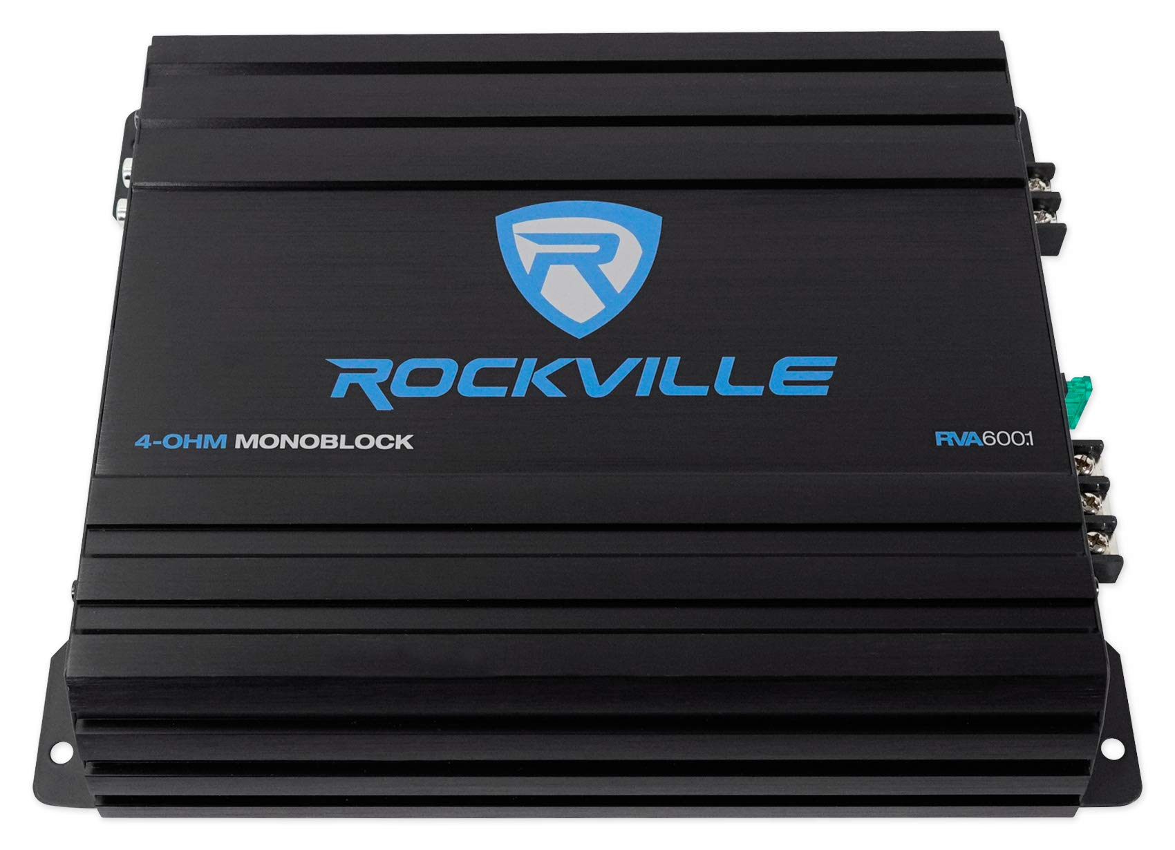 Rockville RV12.1C 600w 12" Loaded Car Subwoofer Enclosure+Mono Amplifier+Amp Kit,Black