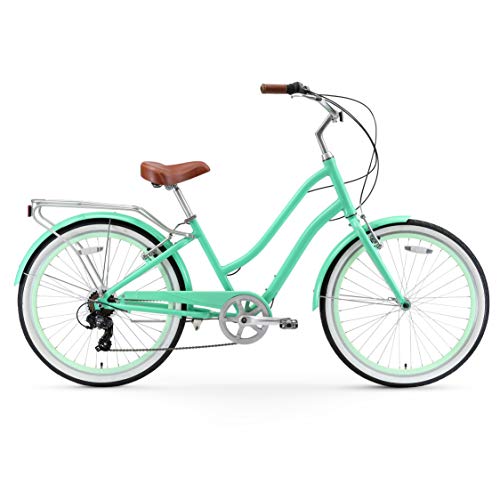 sixthreezero EVRYjourney Women's Beach Cruiser Bike, Step-Through Touring Hybrid Bicycle