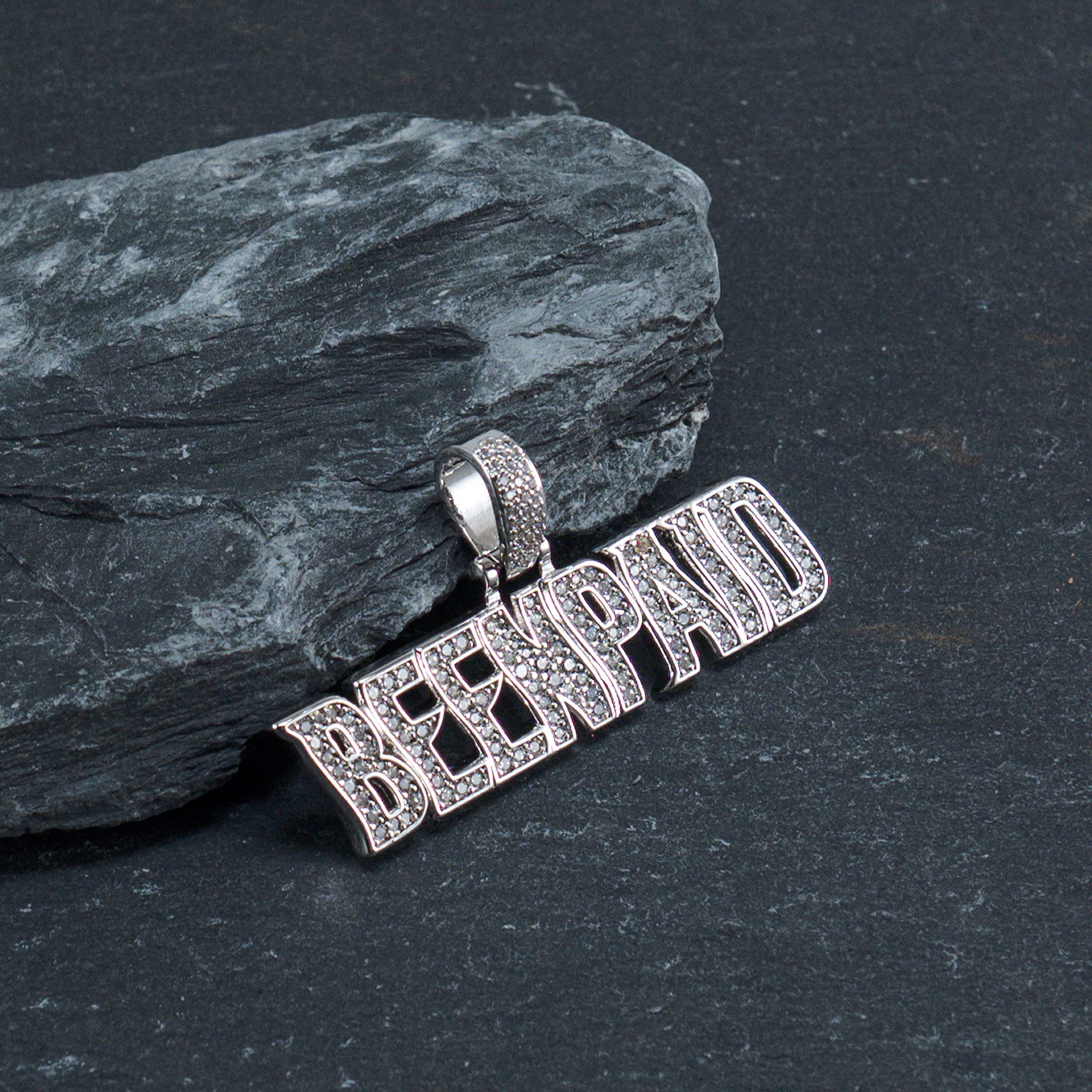 The GLD Shop Been Paid Pendant - White Gold