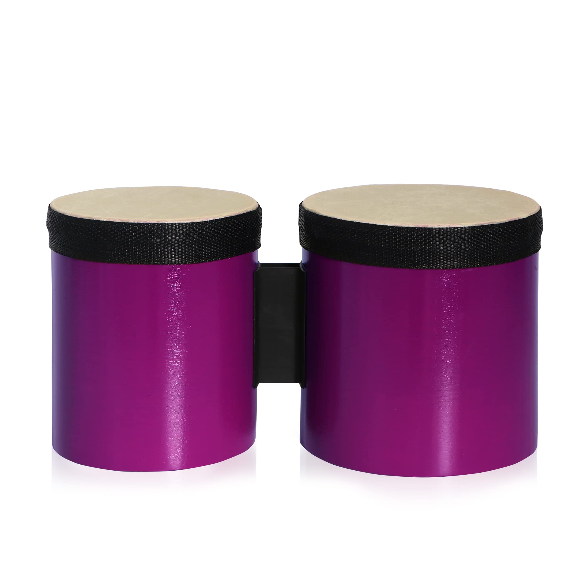 YONTY 5" and 6" Bongo Drum Set for Adults Kids Toddlers Beginners Professionals, Percussion Bongo Drum Natural Birch Wood Drum Set, Smooth Surface with Premium and Safe Nylon Edges, Purple