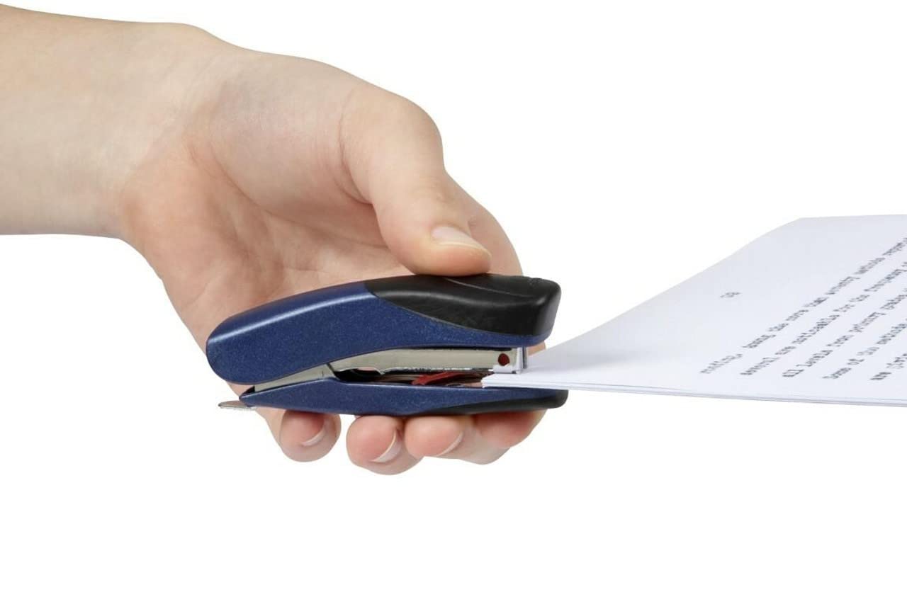 Rexel Bambi Mini Stapler, 12 Sheet Capacity, Fits in a Handbag, Includes Staples, Pink, 2104380