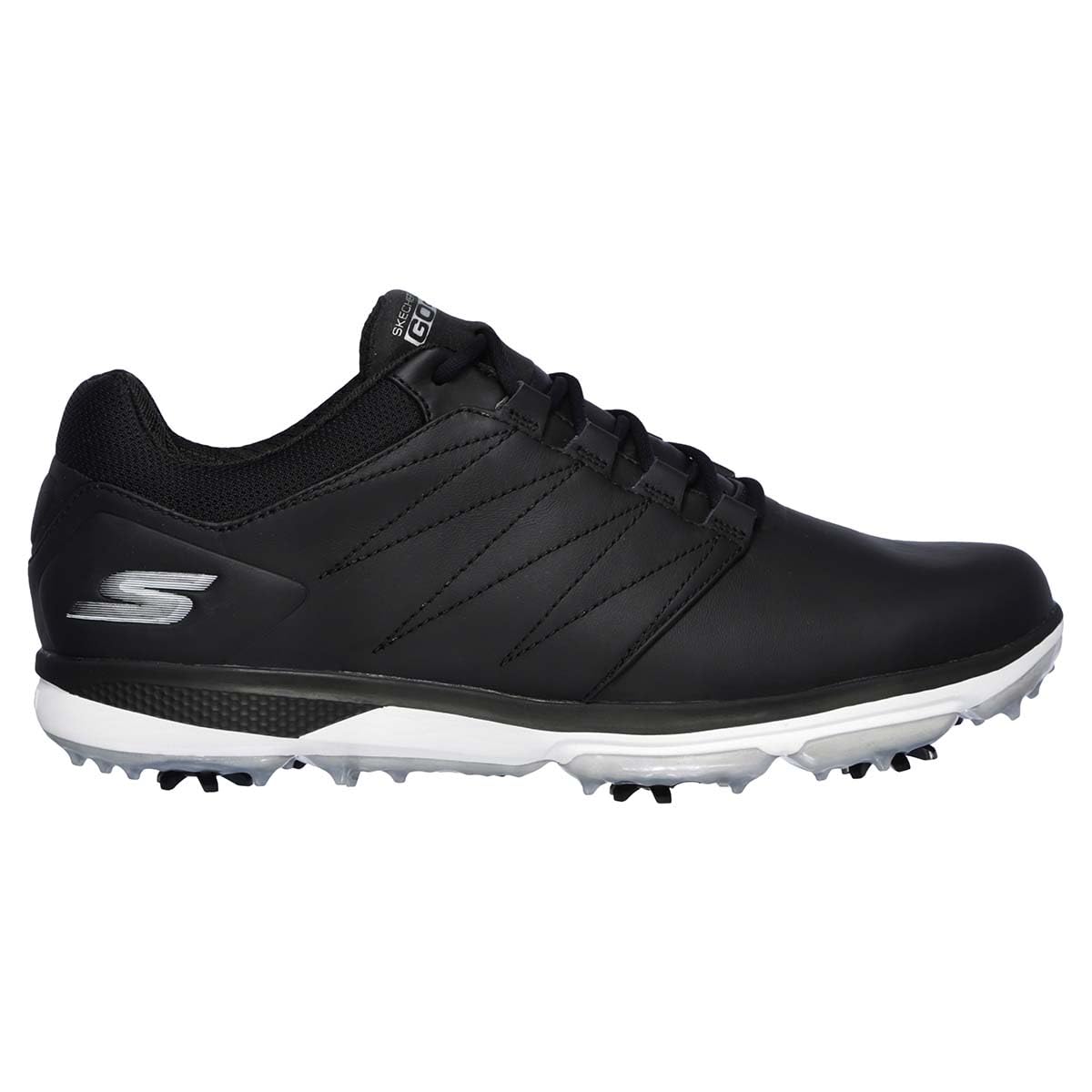 Skechers Men's GO Pro 4 Waterproof Golf Shoe, White/Black, 14 M US